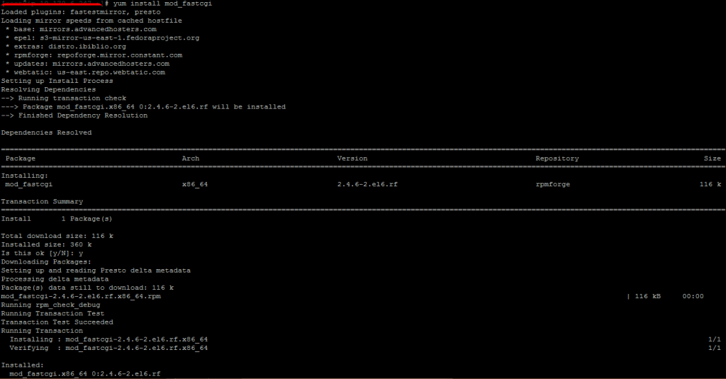 Install And Configure Fastcgi On Centosrhel