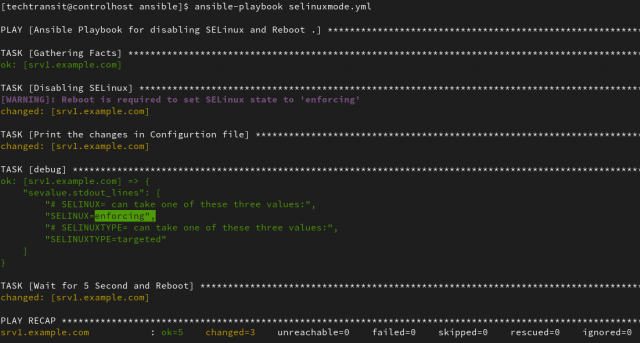 Disable or Enforce SELinux Using Ansible With Auto Reboot