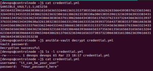 How to Encrypt or Decrypt String through Ansible Vault
